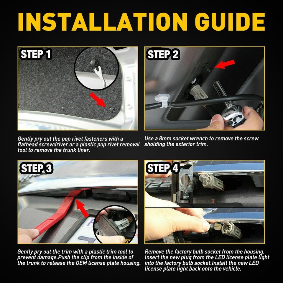 Canbus LED License Plate Light Number Lamps For Nissan Altima Sentra ...