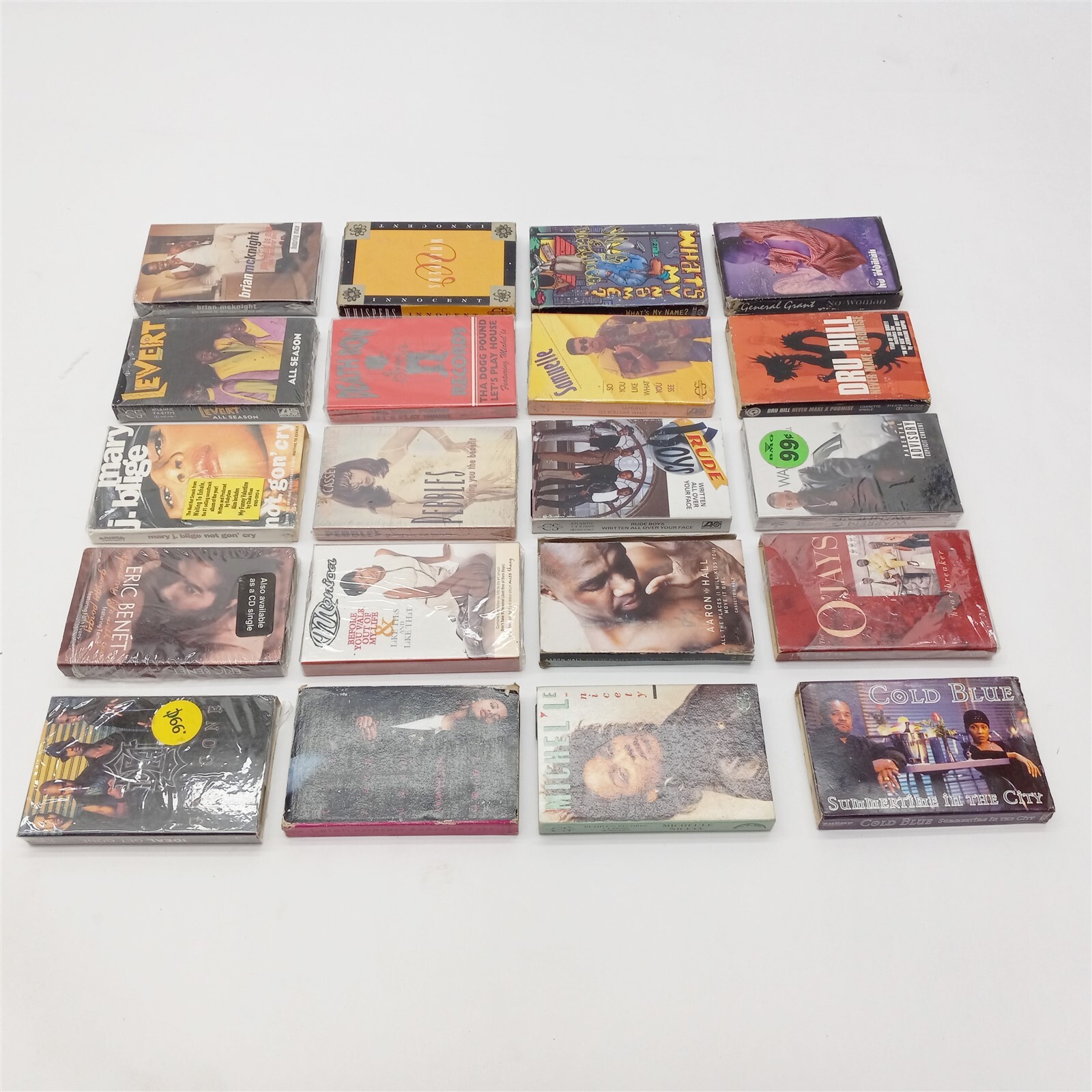 Assorted Cassette Tapes Collection Various Artists w/100 Slot Storage ...