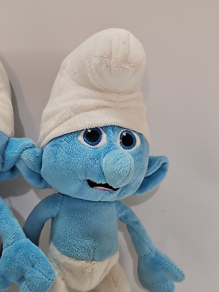 3 12" The Smurfs Crouchy, Happy, Clumsy Plush Stuffed Fast Same Day ...