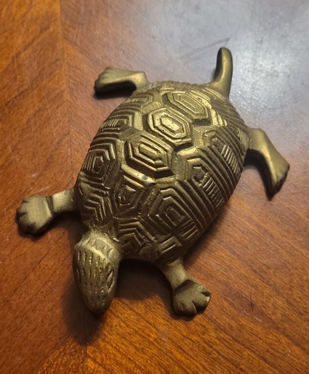 SOLID BRASS TURTLE• 4 INCH BRASS TURTLE FIGURINE | eBay
