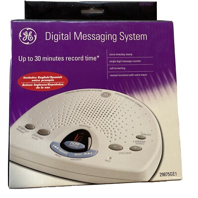 GE Digital Messaging System 29875GE1 Answering Machine WORKS GREAT!! | eBay