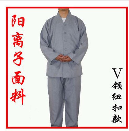 Shaolin Monk Zen Lay Clothes Buddhists Meditation Uniform Temple Monk ...
