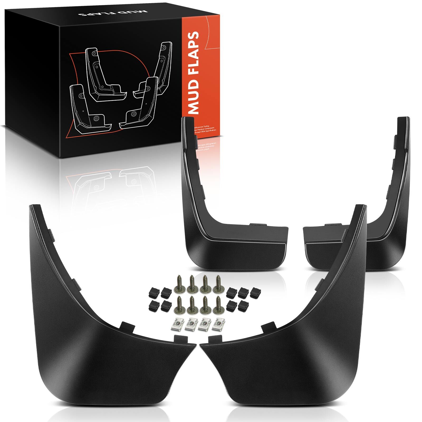 4x Front+Rear Splash Guards Mud Flaps for Smart Fortwo 2008-2015 W451 ...