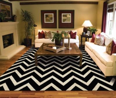 Luxury Chevron Modern Cream 8x11 Rugs Black Mark 4x6 5x8 Bedroom | eBay