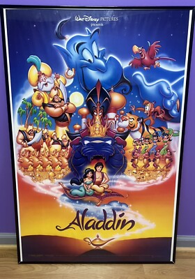 Original Walt Disney Aladdin Movie Theater Display Poster Promo ...