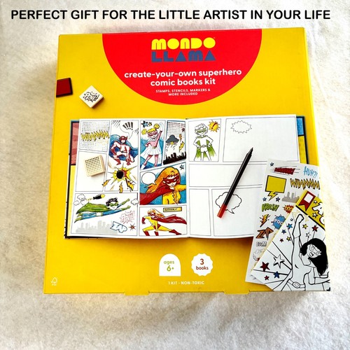 LEARN TO Create-Your-Own Superhero Comic Books Kit Ages 6+ Crafts ...