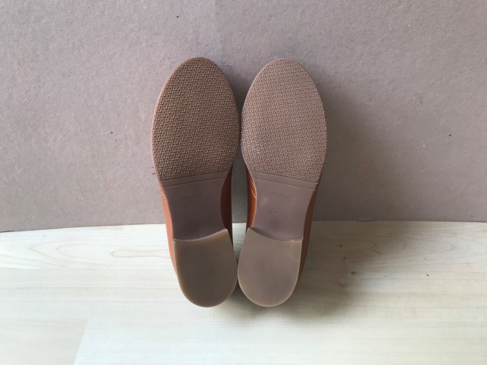 JULIA BO Womens Tan Brown Leather Astoria Derby Lace up Handcrafted ...