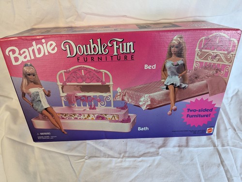Mattel - Barbie - Double Fun Furniture - Bed and Bath - New in Box | eBay