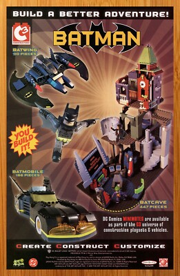2004 C3 Batman Sets/Toys Print Ad/Poster LEGO Minimates Batmobile Promo ...