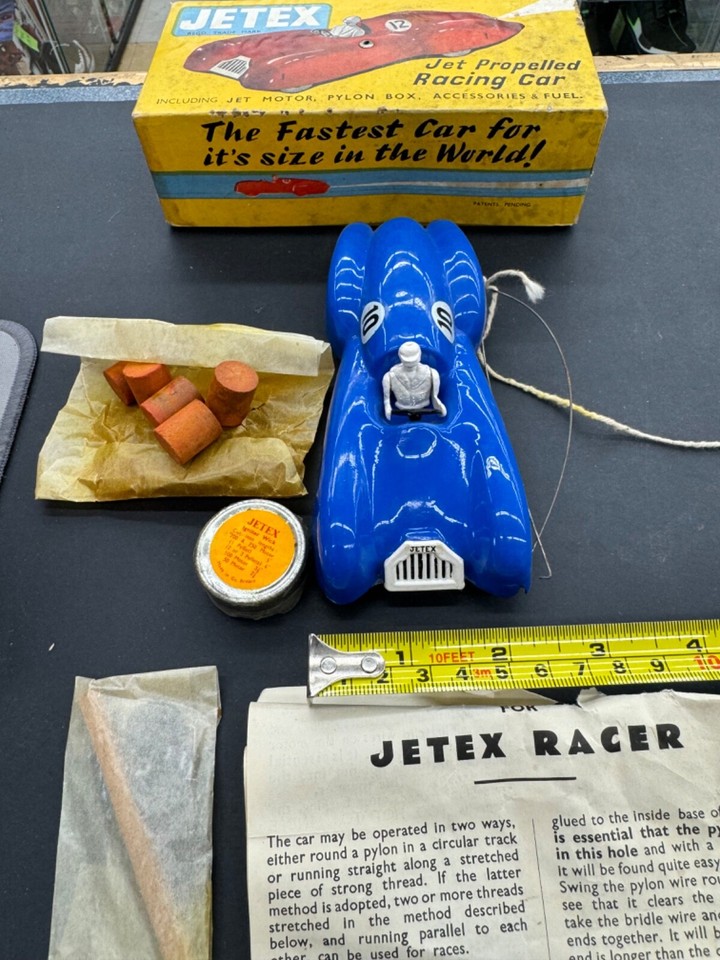 2 x Vintage JETEX Toy Jet Propelled Racing Cars Both Blue With Boxes ...