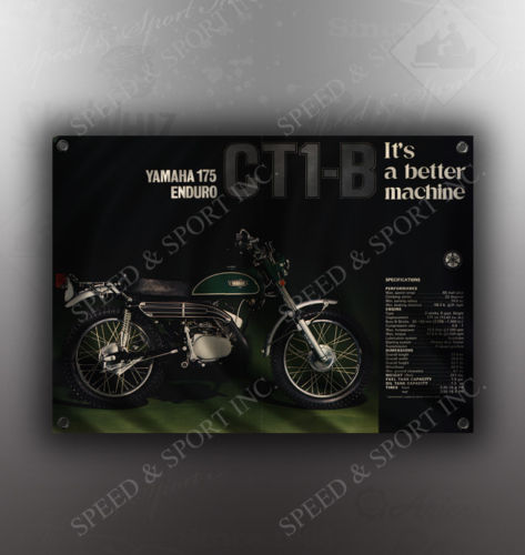 VINTAGE YAMAHA ENDURO 175 CT1-B MOTORCYCLE BANNER | eBay