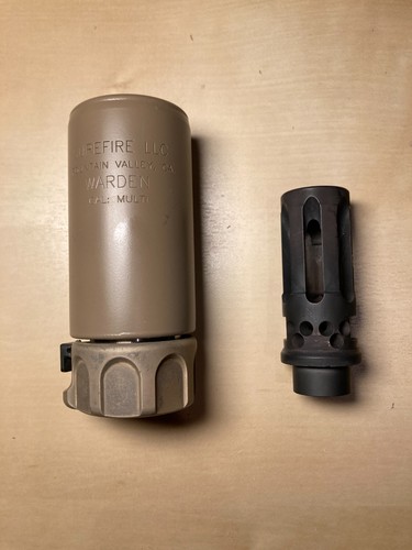 SureFire Warden Muzzle Device Fast Attach Blast Can Regulator -With Brake 1/2 28 | eBay