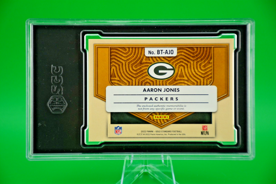 2022 Gold Standard Aaron Jones /10 Laundry Tag Patch Nike Swoosh NFL ...