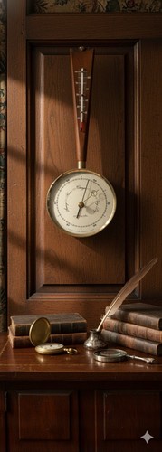 Vintage 1956 Barometer Air Guide Instrument Co Chicago 15x5 | eBay