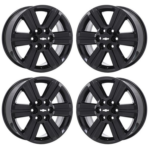 18" CHEVROLET TRAVERSE GLOSS BLACK WHEELS RIMS FACTORY OEM 5572 2013 ...