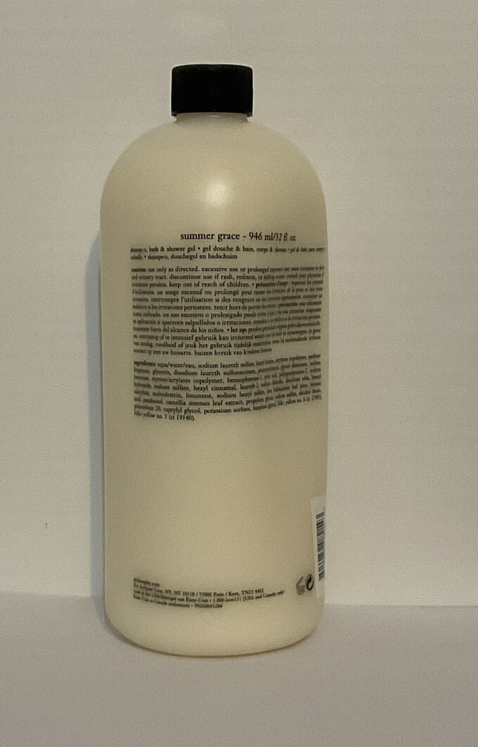 Philosophy SUMMER GRACE 3-in-1 Shower Gel Shampoo Bubble Bath 32 fl oz ...