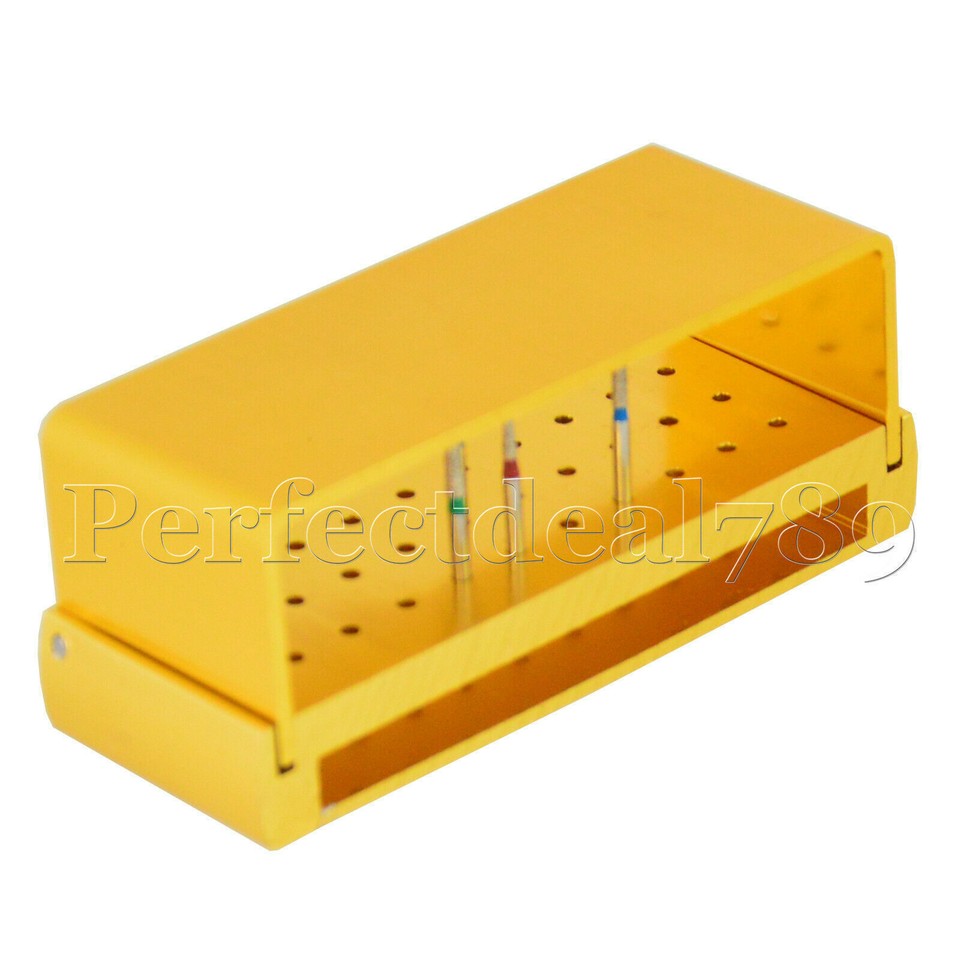 Dental Bur Burs Holder Block Disinfection Box Aluminium Autoclave 30 ...