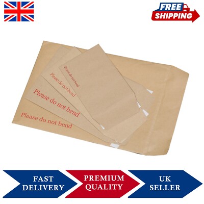 All Sizes Hard Back Backed Envelopes Manilla Brown Please Do Not Bend ...