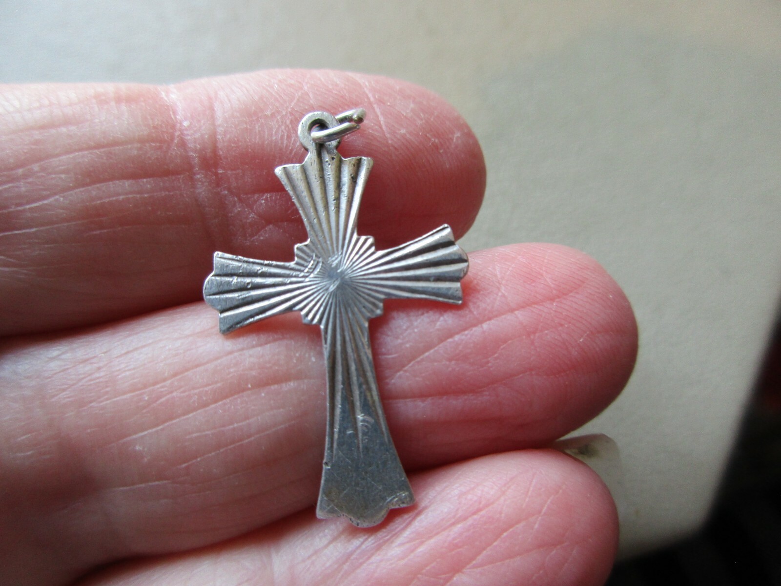 ANTIQUE VINTAGE 925 STERLING SILVER BRIGHT CUT RELGIO… - Gem