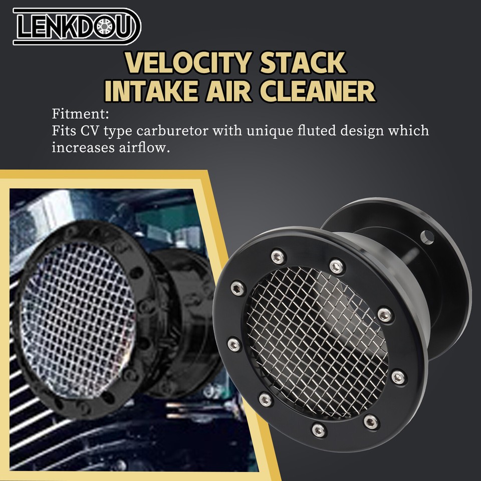 Velocity Stack Air Cleaner Intake Filter For Harley Sportster XL 883 ...