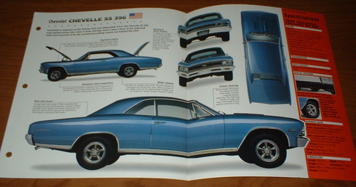 1966 Chevy Chevelle SS 396 Original Imp Brochure Specs Info 66 67 SS396 ...
