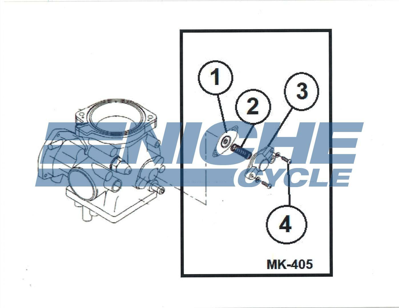 Genuine Mikuni BSR33 BSR42 Carburetor Pilot Air Cut Off Valve Rebuild ...