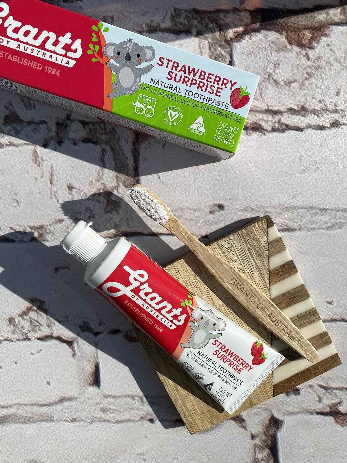 3x Grants Australia Kids Strawberry Surprise Toothpaste 75g: Make ...