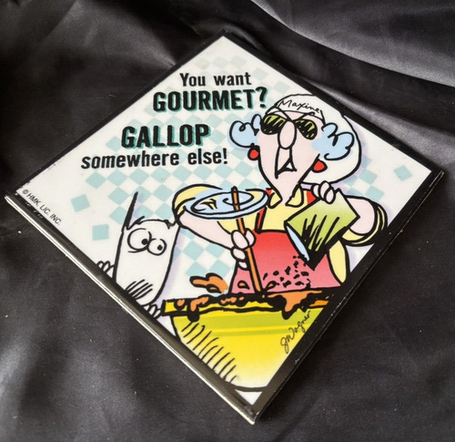Hallmark Maxine Ceramic Trivet Tile "You Want Gourmet? Gallop Somewher ...