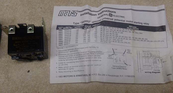 * GE General Electric - MARS 66 - POTENTIAL RELAY - NEW, OLD STOCK ...