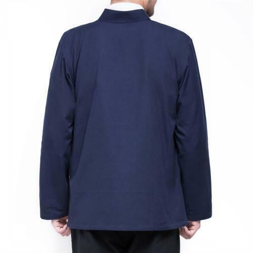 Men Kung Fu Coat Chinese Traditional Tai Chi Uniform Tang Suit Jacket ...