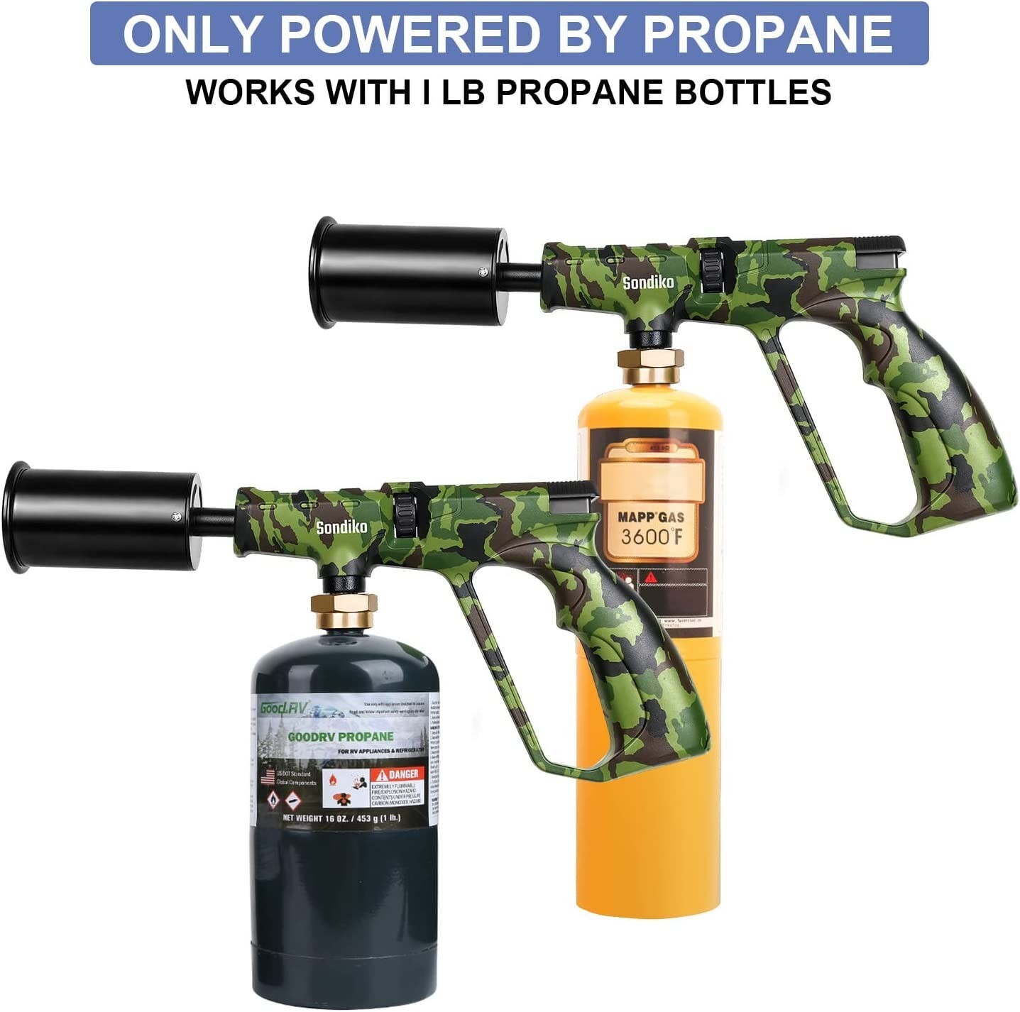 Powerful Cooking Propane Torch - Flame Thrower Fire Gun Grill Gun, Ch ...