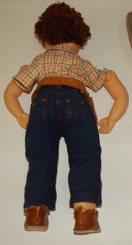 Vintage Terri Jerri Lee 16" Doll Auburn Caracul Hair in Cowboy Western ...