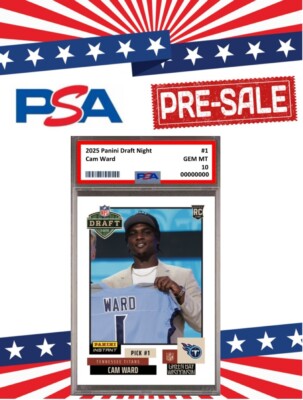 🔥2025 Panini Instant CAM WARD🔥 RC NFL DRAFT NIGHT PSA Gem Mint 10 ...