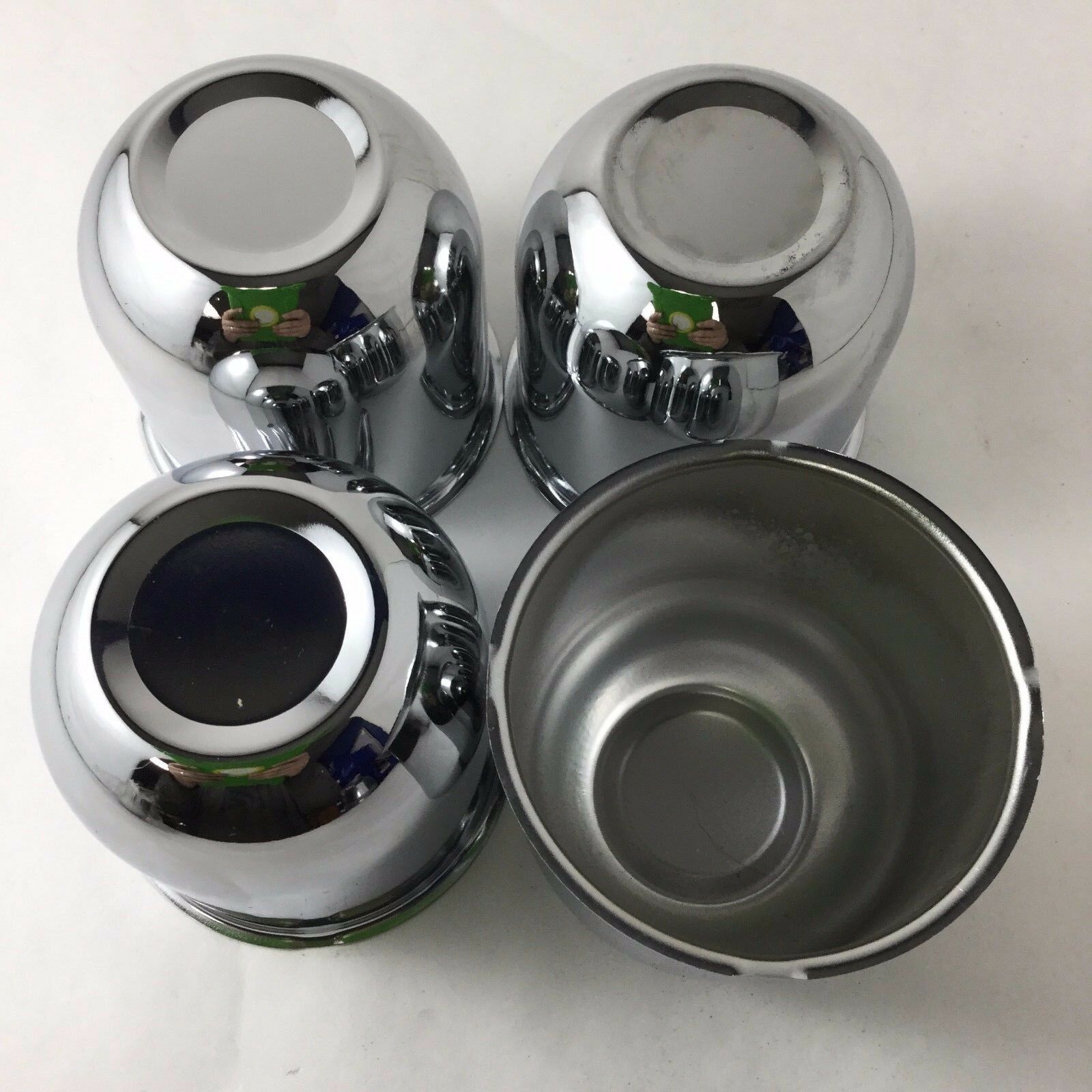 Set of 4 Chrome 3.25" Push Through Center Caps Fit 5x4.5" 5x4.75 5x5 ...