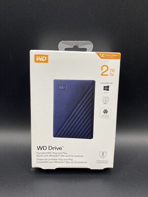 NEW Western Digital WDBB7B0020BBL-WESN External 2TB Hard Drive (P🐝 ...