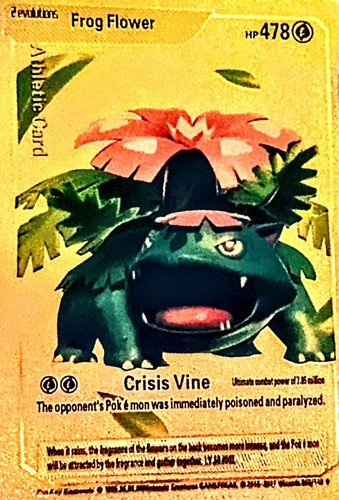 Frog Flower HP 478 Crisis Vine Gold Fan Art Pokemon Card | eBay