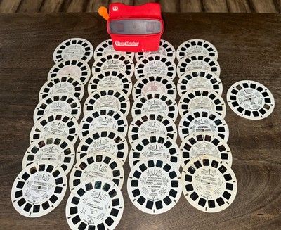 Vintage View Master +30 Reels 3D Viewer Red Classic Viewmaster Toy ...