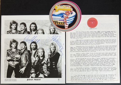 JUDAS PRIEST Autographed Signed 1986 Press Kit ROB HALFORD KK DOWNING ...
