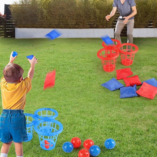 Bean Bags Bucket Game Bean Bags Toss Game with Basket Portable Backyard ...