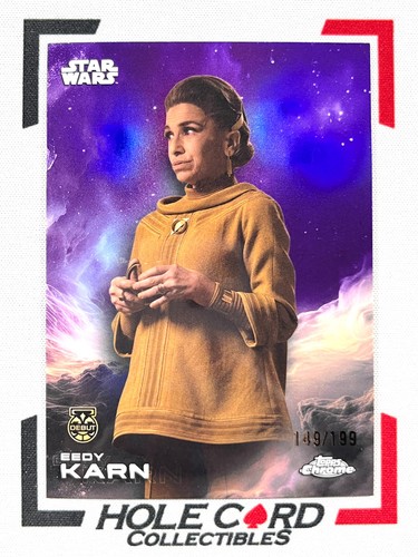 EEDY KARN Debut 2025 Topps Chrome Star Wars #36 Purple Refractor 149/ ...