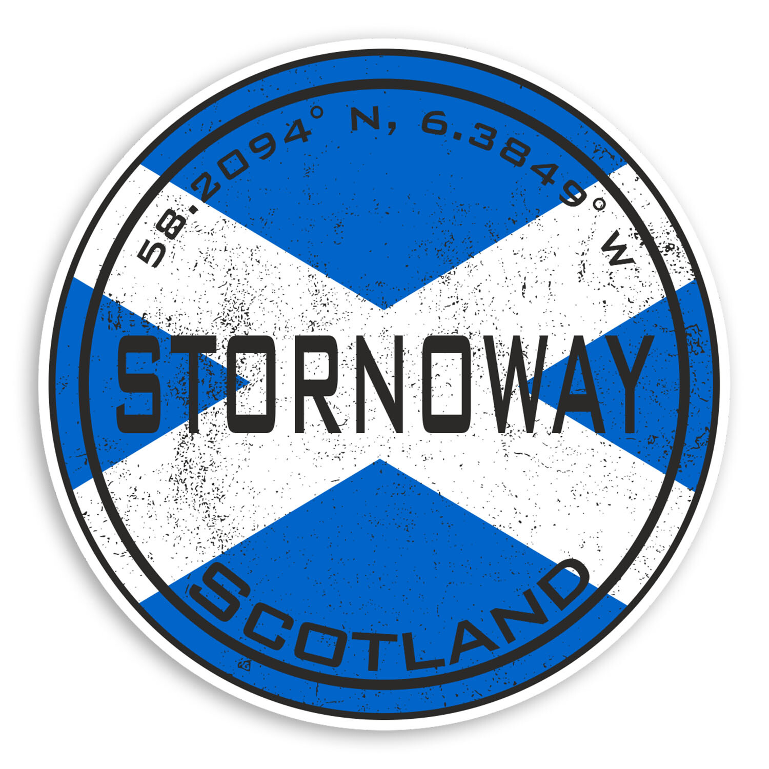 2 x 10cm Stornoway Scotland Vinyl Stickers - Scottish Flag Travel ...