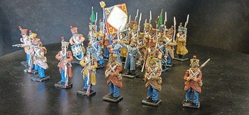 28mm Napoleonic War French Imperial Middle Guard Fusilier Chasseur Regt ...