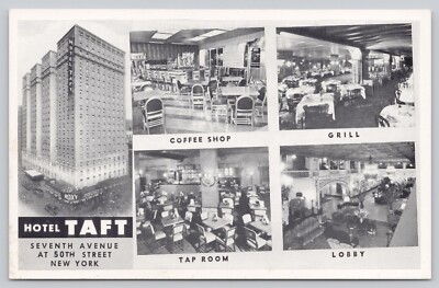 New York Chrome City Hotel Taft Coffee Shop Lobby Grill Tap UNP ...