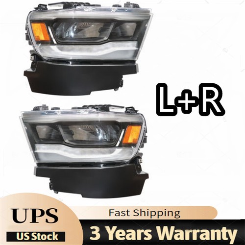 Pair For 2019 2020 2021 Dodge Ram 1500 Full LED Headlights Headlamp W ...