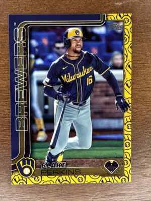 BLAKE PERKINS Team Logo Border #47 Brewers SP Case Hit - 2025 Topps ...