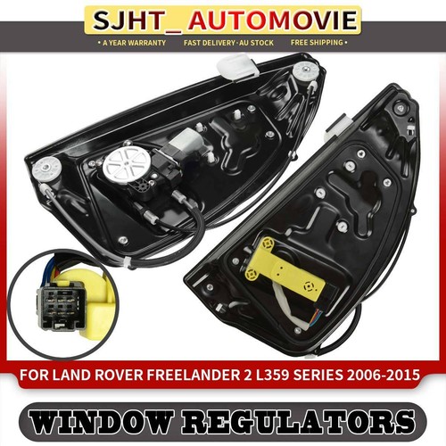 2x Window Regulators w/ Motor for Land Rover Freelander 2 L359 06-15 ...
