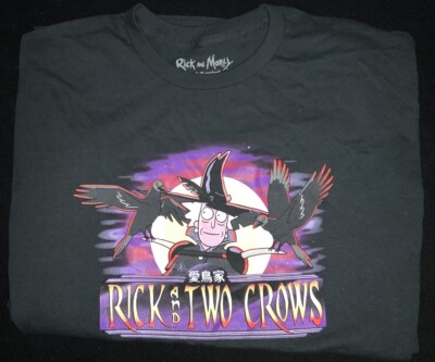 Rick And Morty Rick And Two Crows Mens T Shirt Black-O8 | eBay