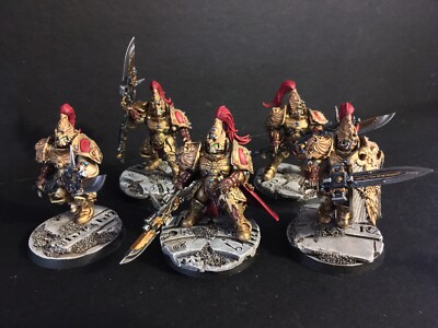 5x Adeptus Custodes Custodian Guard COMMISSION Warhammer 40k 30k Temple ...