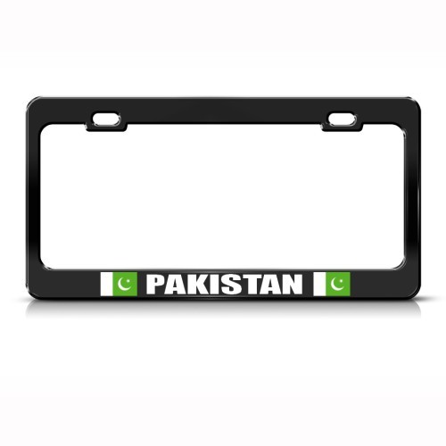 PAKISTAN PAKISTANI FLAG BLACK License Plate Frame Tag Holder | eBay
