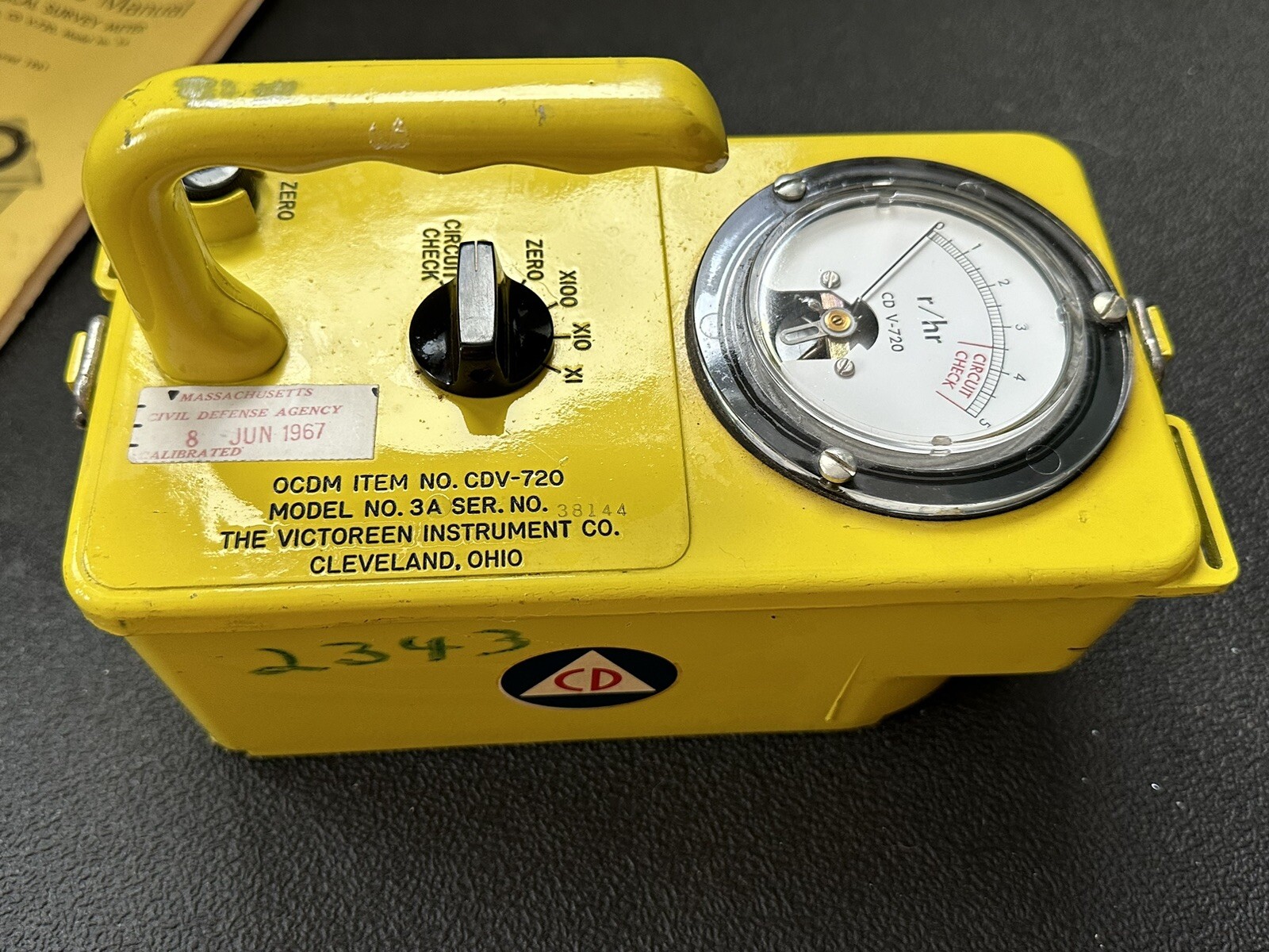 Victoreen Cdv-720 Radiological Survey Meter 3a Series for sale online ...